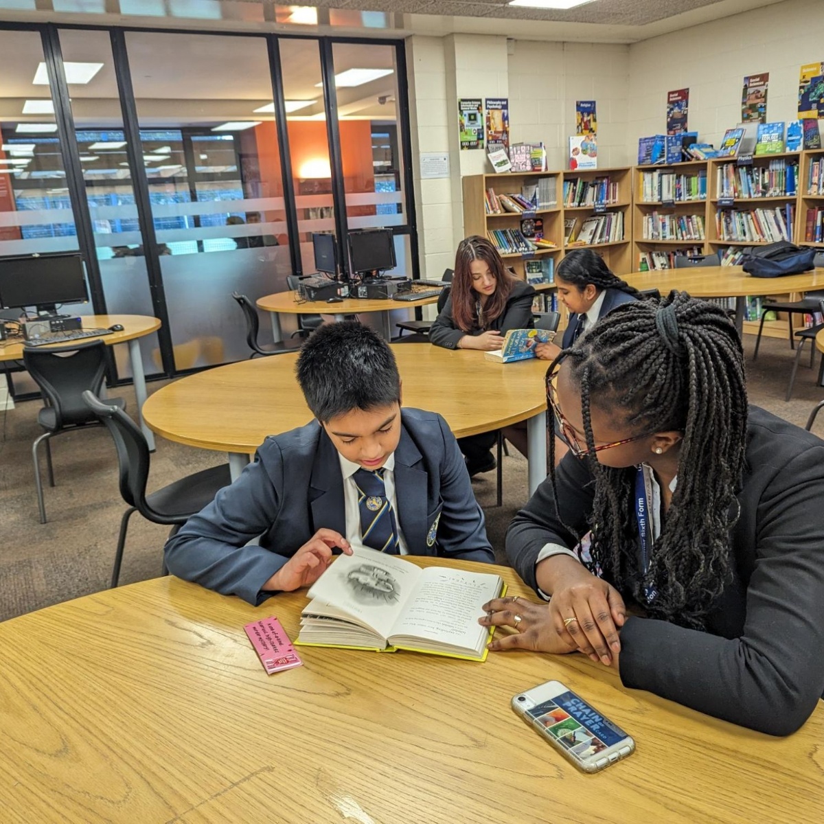 Urmston Grammar School - reading buddies literacy scheme