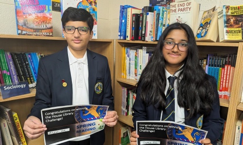 Urmston Grammar School - house reading challenge winners