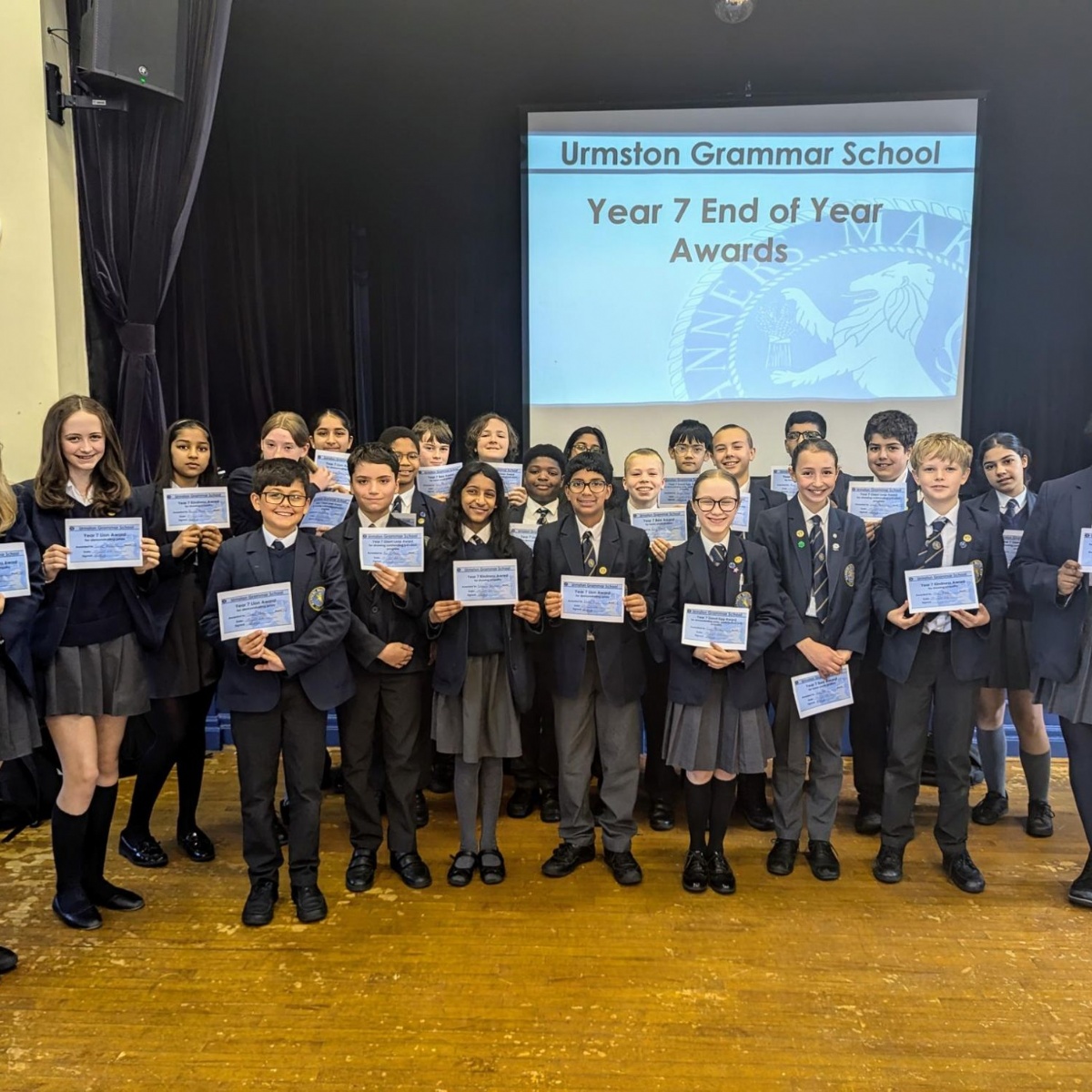 Urmston Grammar School - year 7 awards